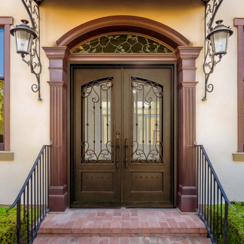 Nationwide Iron Works Lexington Double Iron Front Entry Doors | Wayfair